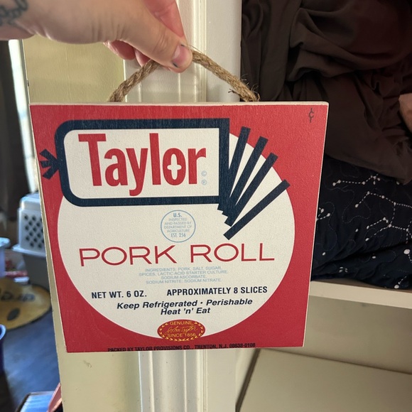 Taylor | Kitchen | Wooden Taylor Pork Roll Sign | Poshmark